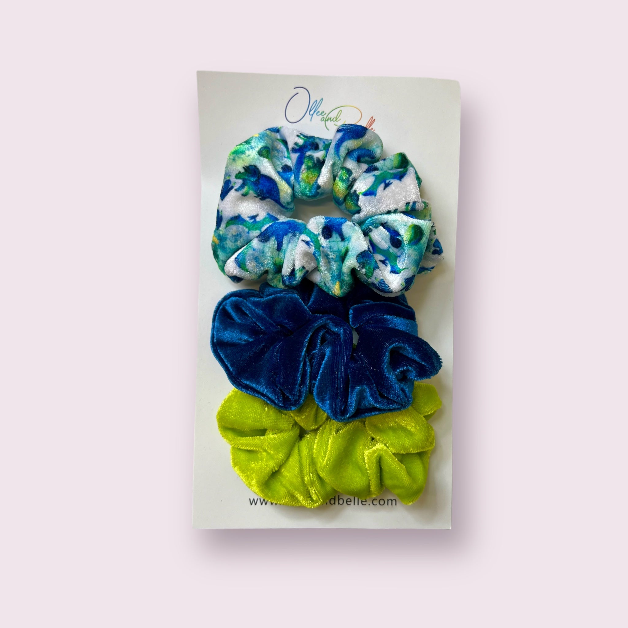 Olleesaurus 3 Piece Scrunchie Set – Ollee and Belle